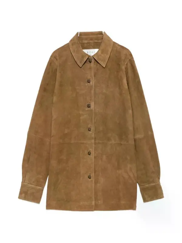 RÓHE Mandarin-fastening Coat - Brown