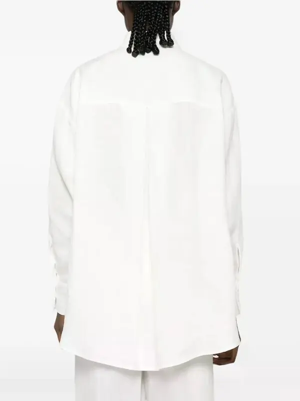 Ermanno Scervino Lace-embroidered Linen Shirt - White