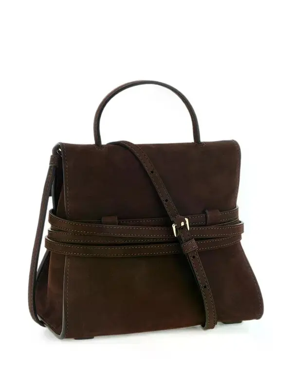 Moschino Small Tie Me Nubuck Tote Bag - Brown