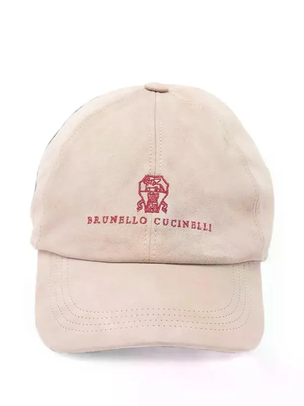 Brunello Cucinelli Logo-embroidered Suede Baseball Cap - Neutrals