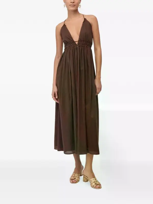 OTTOD'AME Plunging Cross-back Dress
