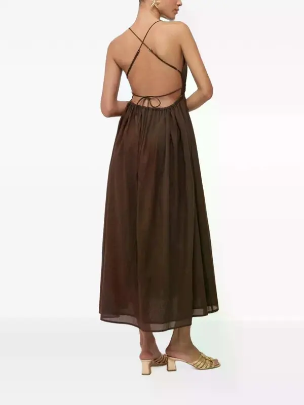 OTTOD'AME Plunging Cross-back Dress