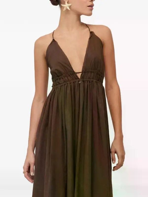 OTTOD'AME Plunging Cross-back Dress
