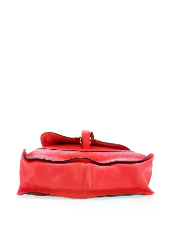 Chloé Marcie Leather Large Shoulder Bag - Red