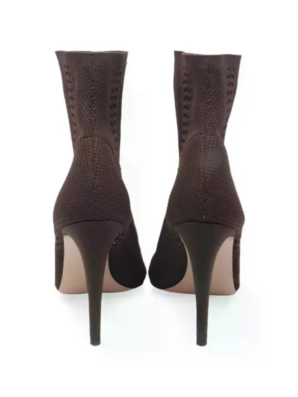 GIANVITO ROSSI Vires Stretch-knit Ankle Boots