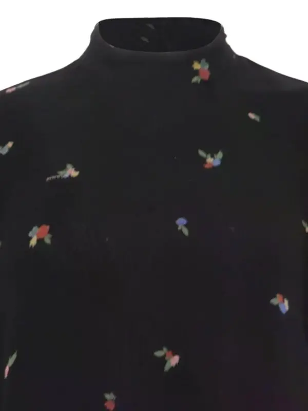 GANNI Gathered Floral-print Mini Dress