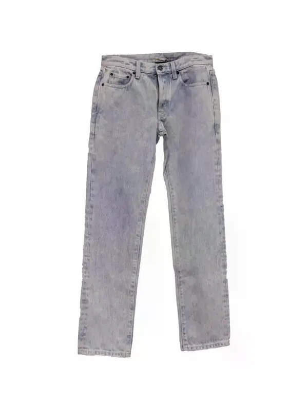 Saint Laurent Cropped Light-wash Jeans