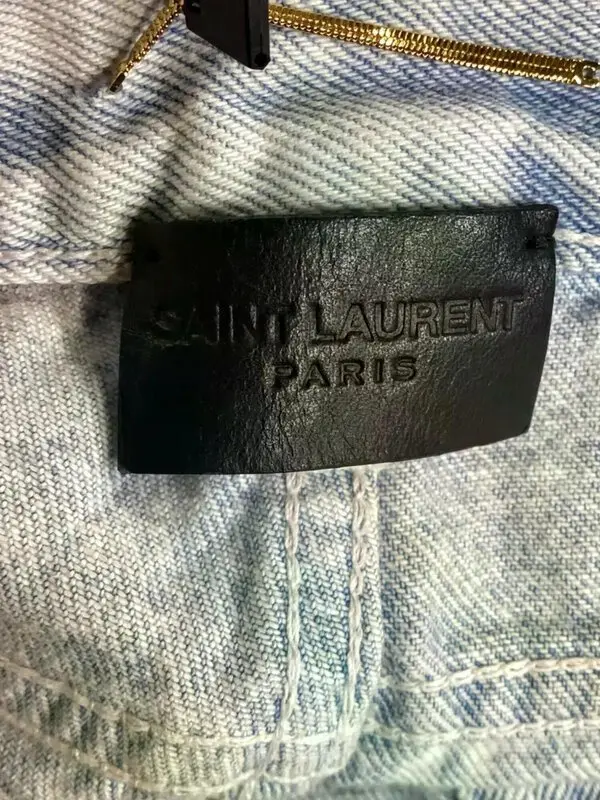 Saint Laurent Cropped Straight Leg Jeans