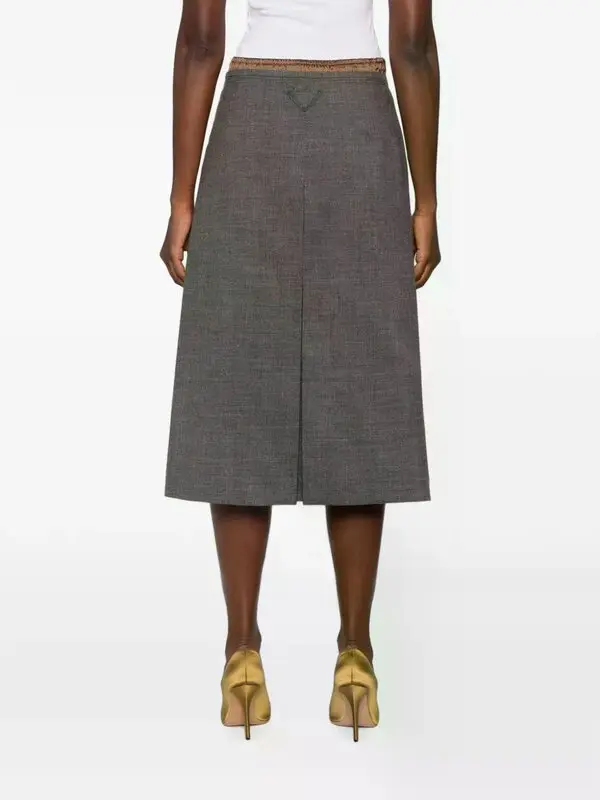 Prada Pleated Wool Skirt