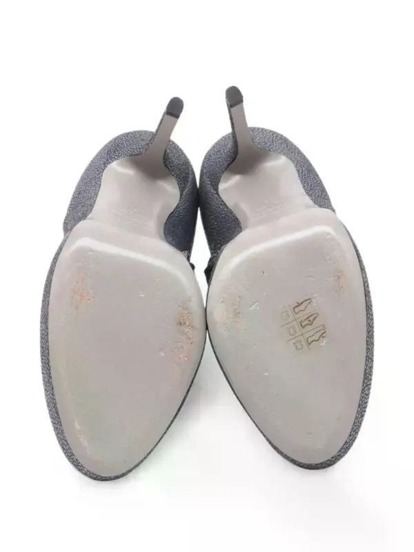 SERGIO ROSSI Shagreen-effect Ankle Boots