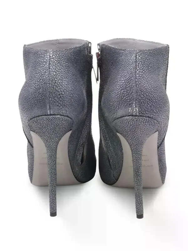 SERGIO ROSSI Shagreen-effect Ankle Boots