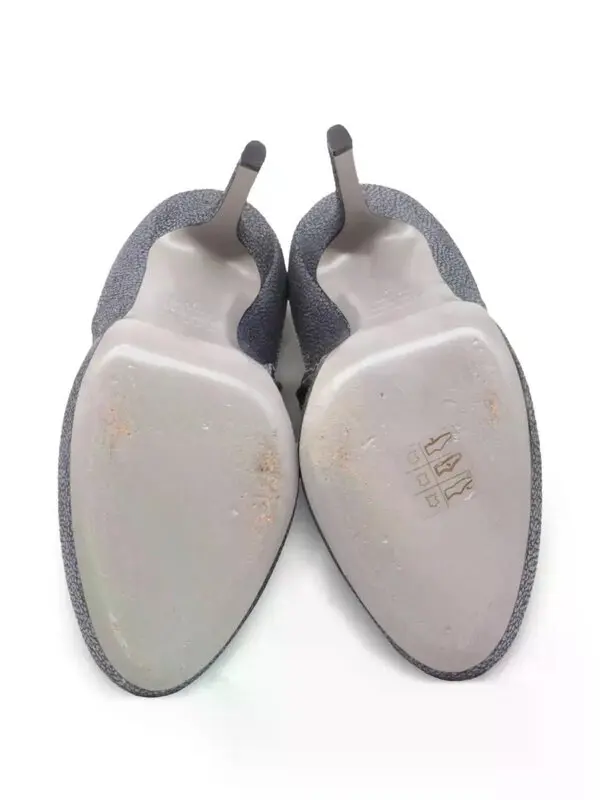 SERGIO ROSSI Shagreen-effect Ankle Boots
