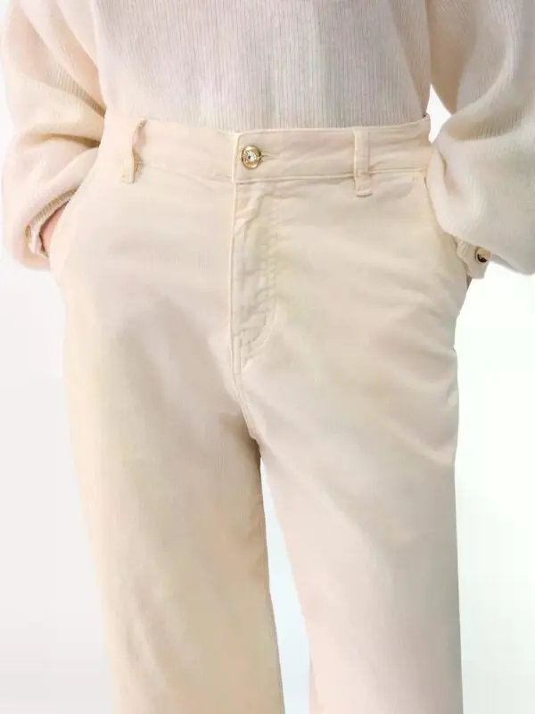 Liu Jo Boyfriend Velvet Trousers - Neutrals