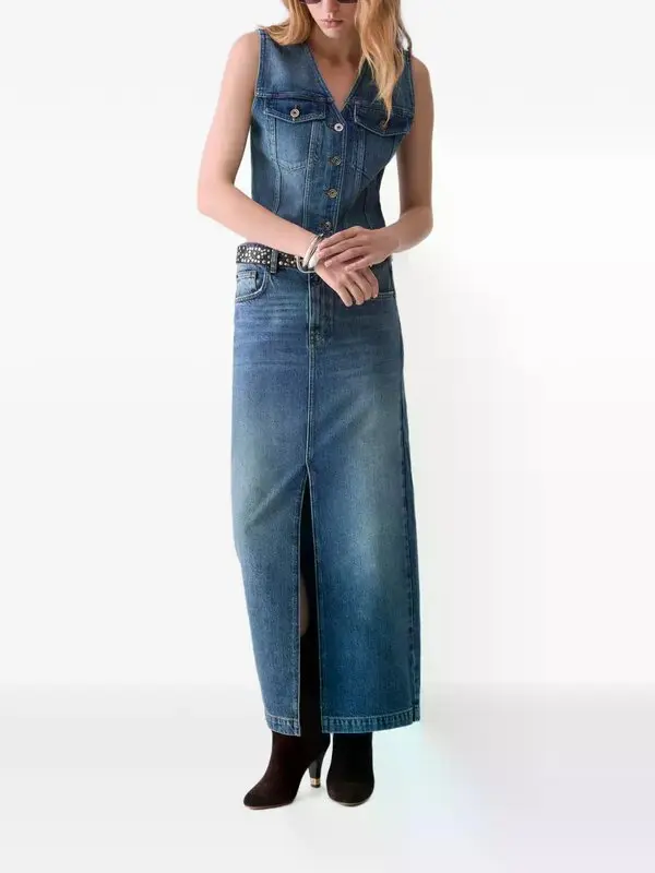 Liu Jo Long Denim Skirt - Blue