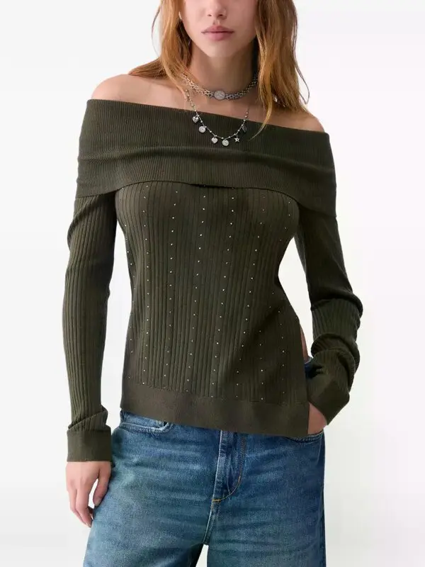Liu Jo Wool Sweater With Bardot Neckline