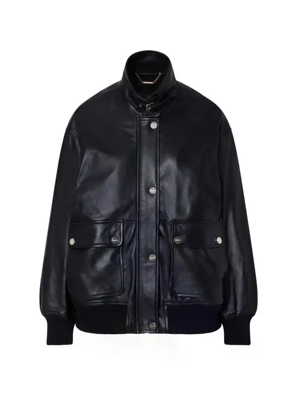 Liu Jo Oversized Leather Jacket - Black