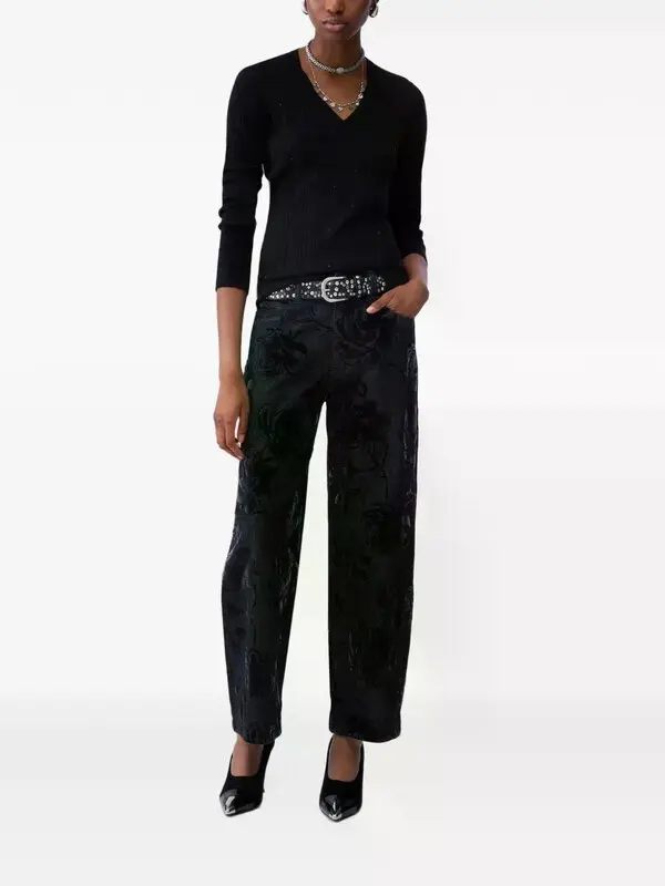 Liu Jo Wool Sweater With V-neck