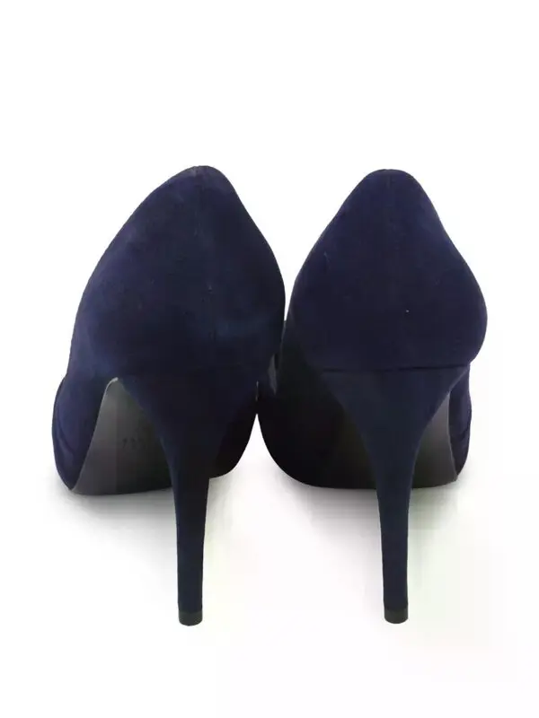 STUART WEITZMAN Peep-toe Suede Pumps
