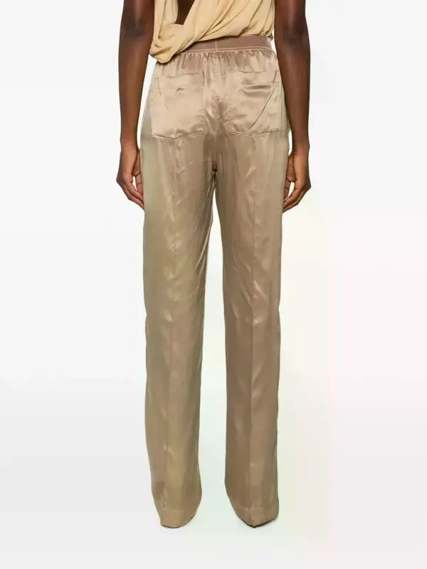 TOM FORD Logo-waistband Trousers - Neutrals