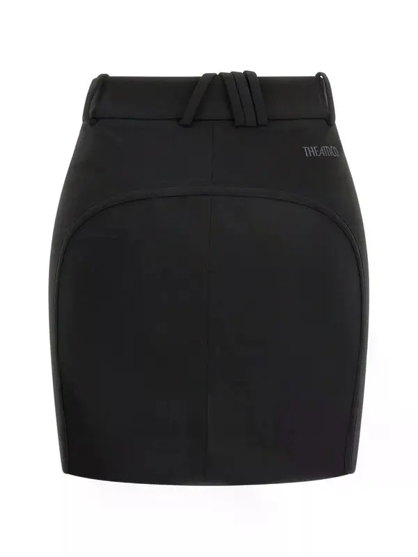 Attico Embroidered Logo Mini Skirt