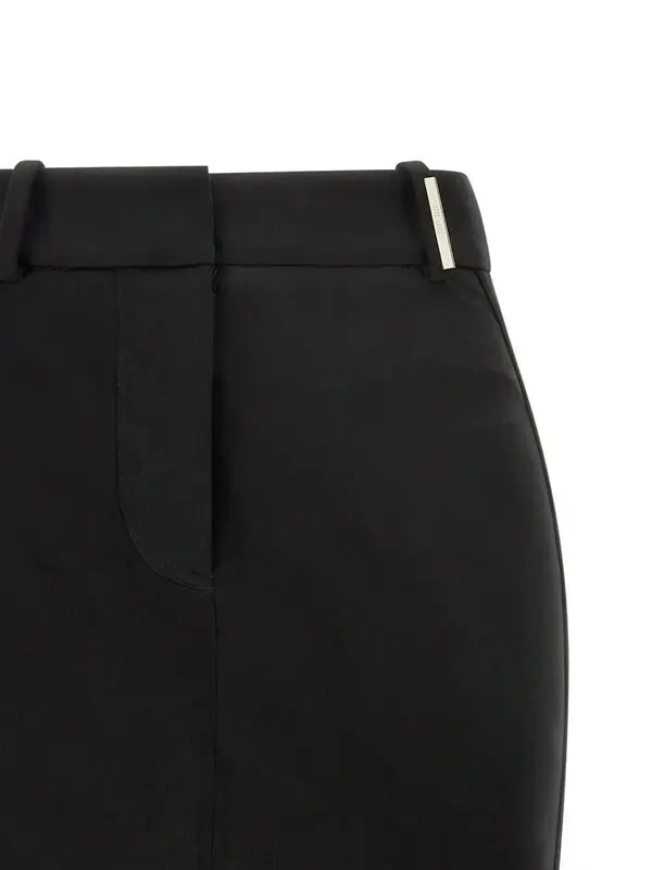 Attico Embroidered Logo Mini Skirt