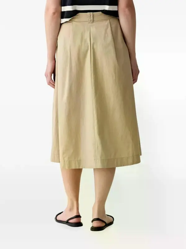 Gant Pleated A-line Midi Skirt