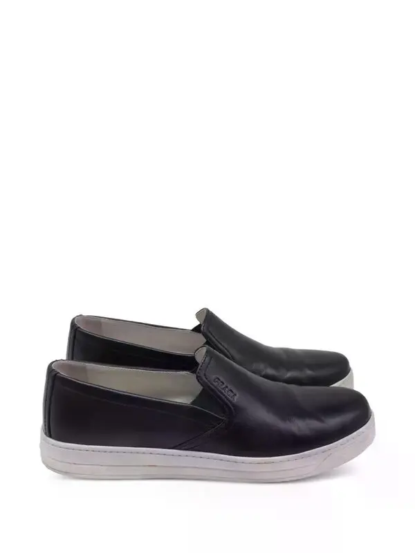 Prada Leather Sport Slip-on Sneakers