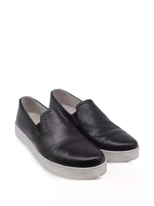 Prada Leather Sport Slip-on Sneakers