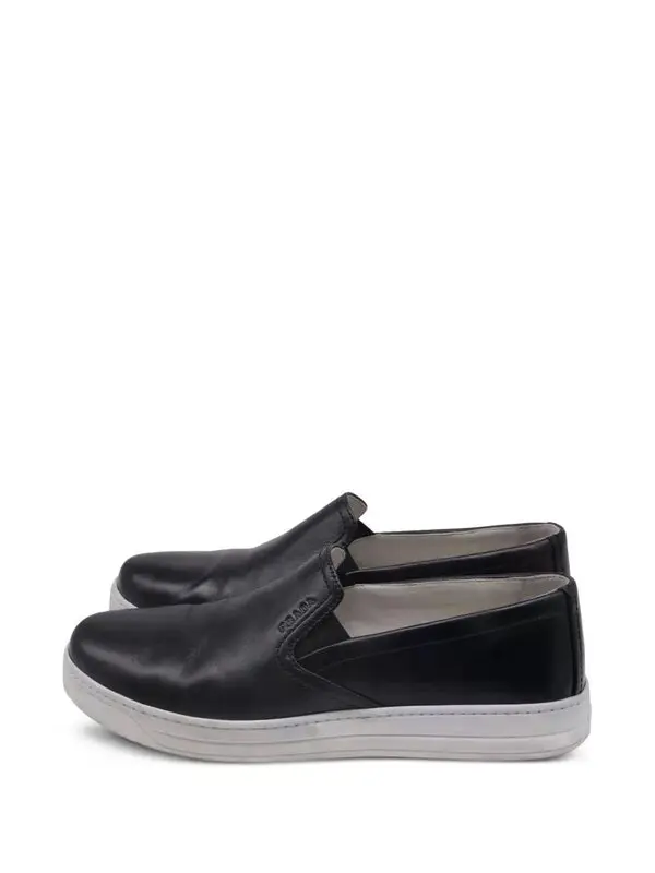 Prada Leather Sport Slip-on Sneakers