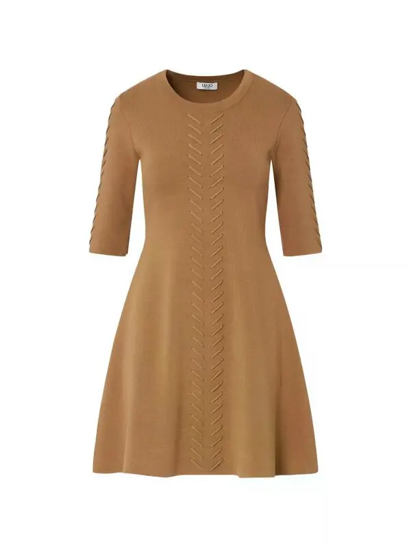 Liu Jo Knit Fit & Flare Dress - Neutrals