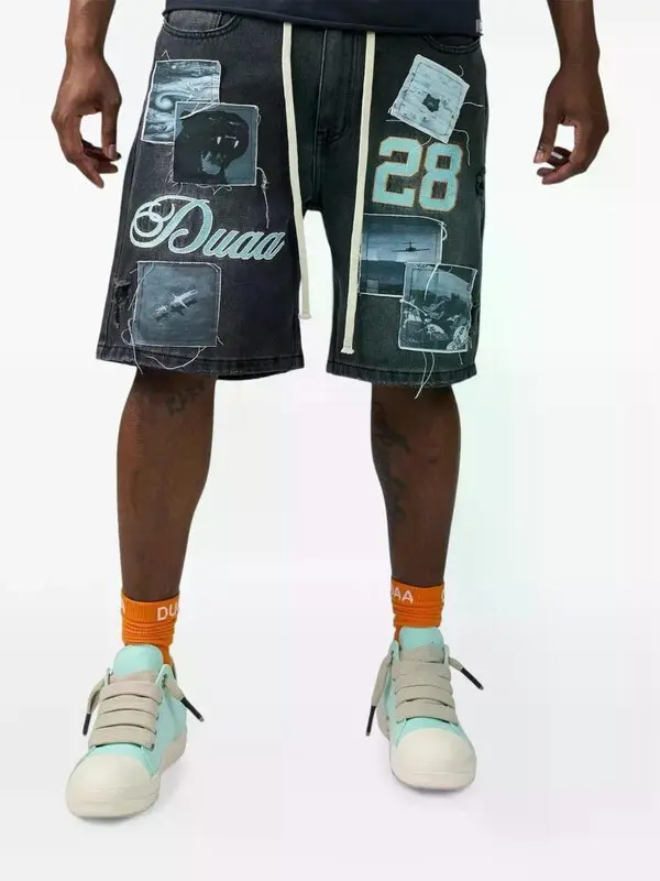 DUAA Patch-detail Drawstring-waist Shorts