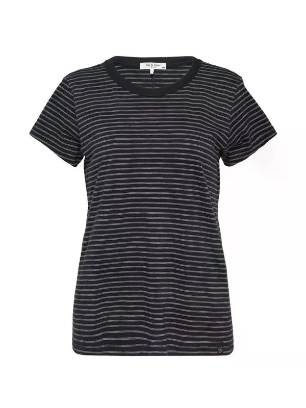 Rag & Bone Slub Striped T-shirt - Black