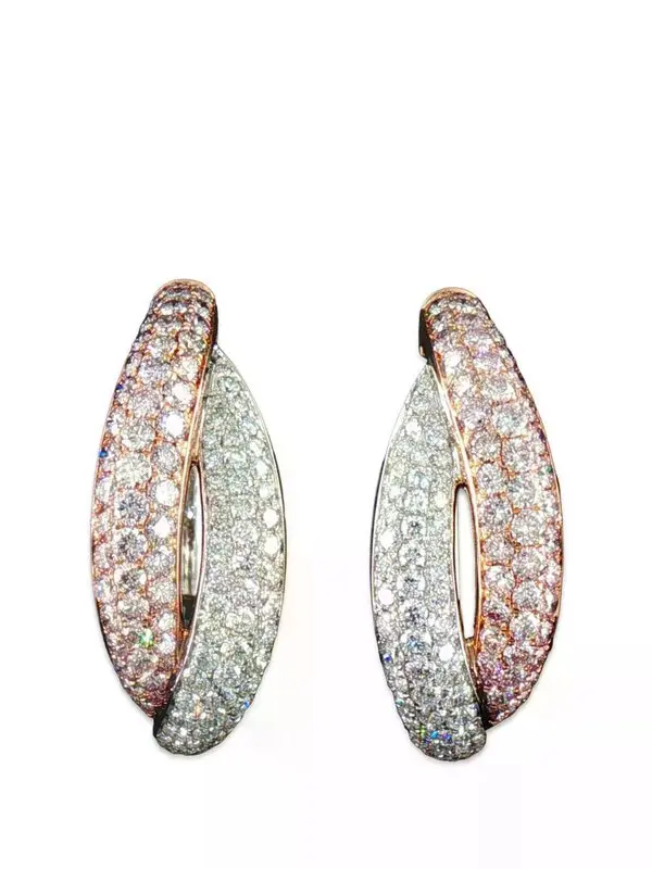 HYT JEWELRY Diamond Hoop Earrings - Silver