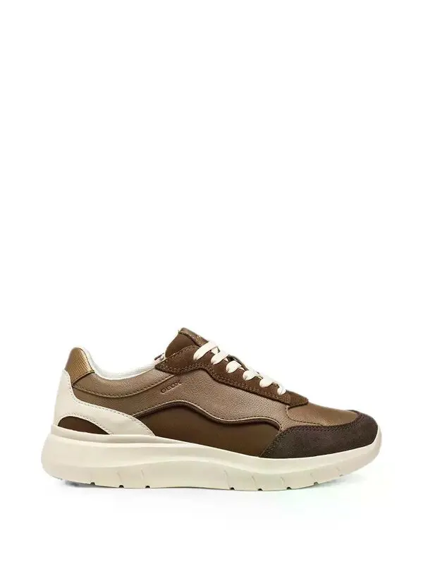 Geox Panelled Leather Sneakers