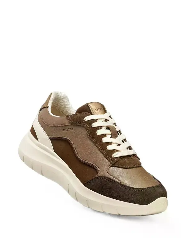Geox Panelled Leather Sneakers