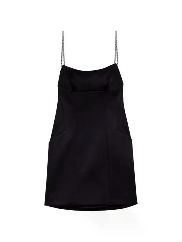 Maje Crystal-embellished Backless Mini Dress - Black