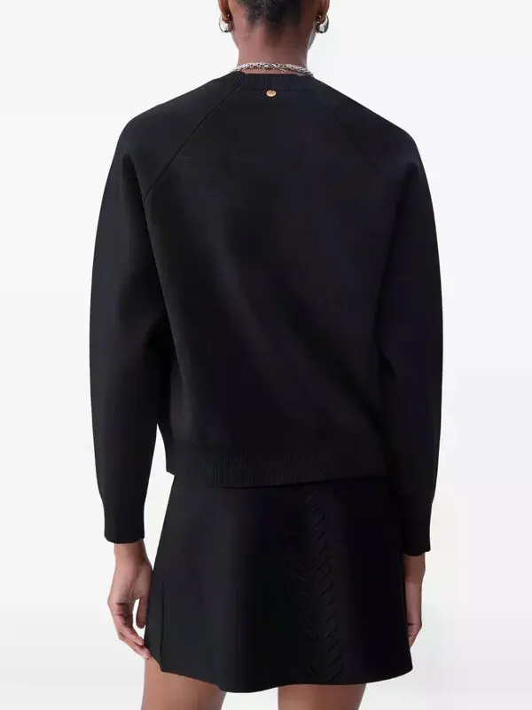 Liu Jo Boxy Sweater With Braided Details - Black