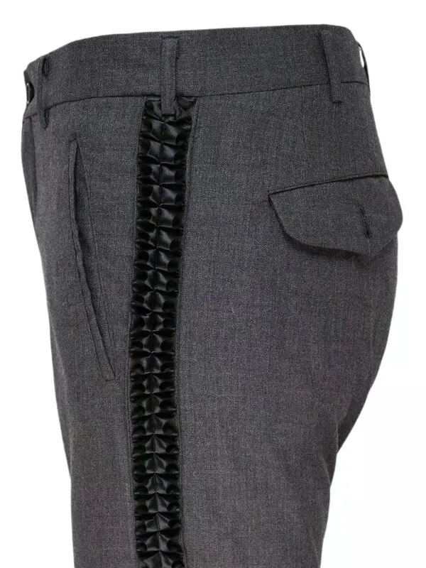 Comme Des Garçons Ruffled-trim Tailored Trousers