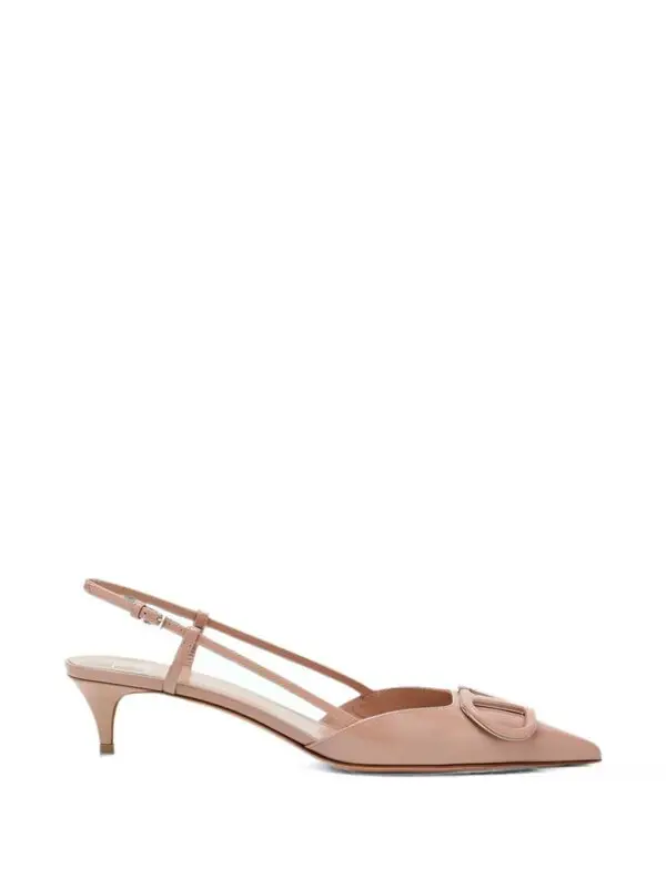 Valentino Garavani Vlogo Signature Slingback Pumps - Neutrals