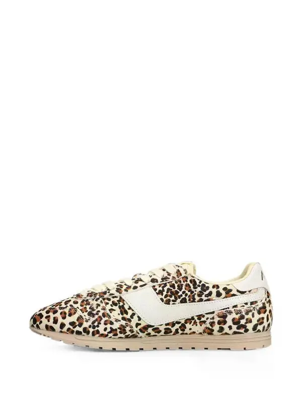 AUTRY Windspin Low Leopard-print Leather Sneakers
