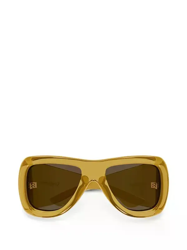 Saint Laurent Sl 902 Howl Geometric-frame Sunglasses - Yellow