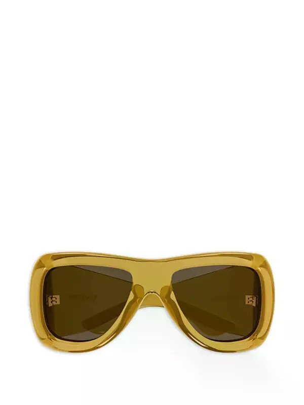 Saint Laurent Geometric Frame Sunglasses - Yellow