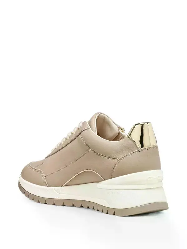 Geox Desya Side-zip Leather Sneakers