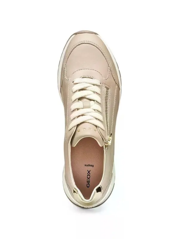 Geox Desya Side-zip Leather Sneakers