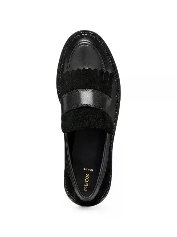 Geox Fringed Panelled Loafers