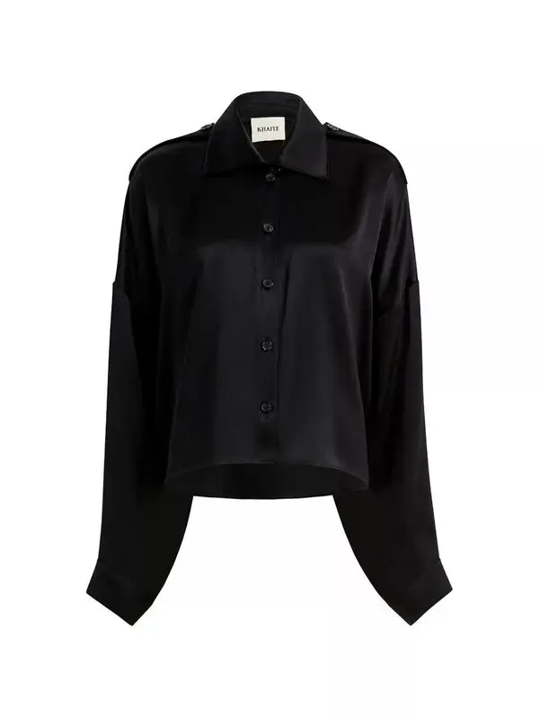 Khaite Bodine Epaulette Shirt - Black