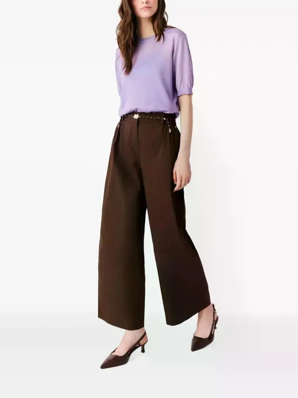 Maje Belted Wide Trousers