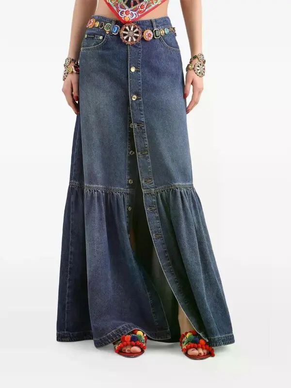 Dolce & Gabbana Long Denim Skirt - Blue