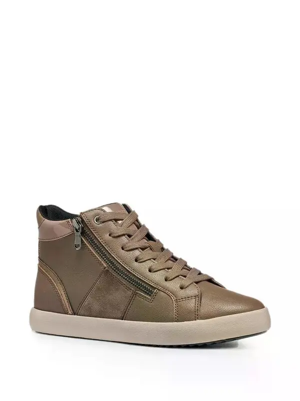 Geox Blomiee Panelled High-top Sneakers - Brown