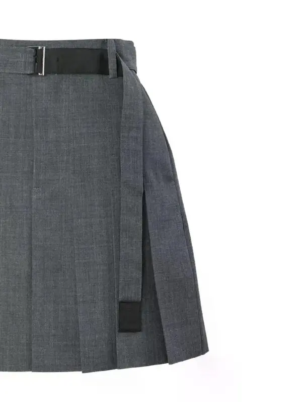 Sacai Belted Pleated Shorts